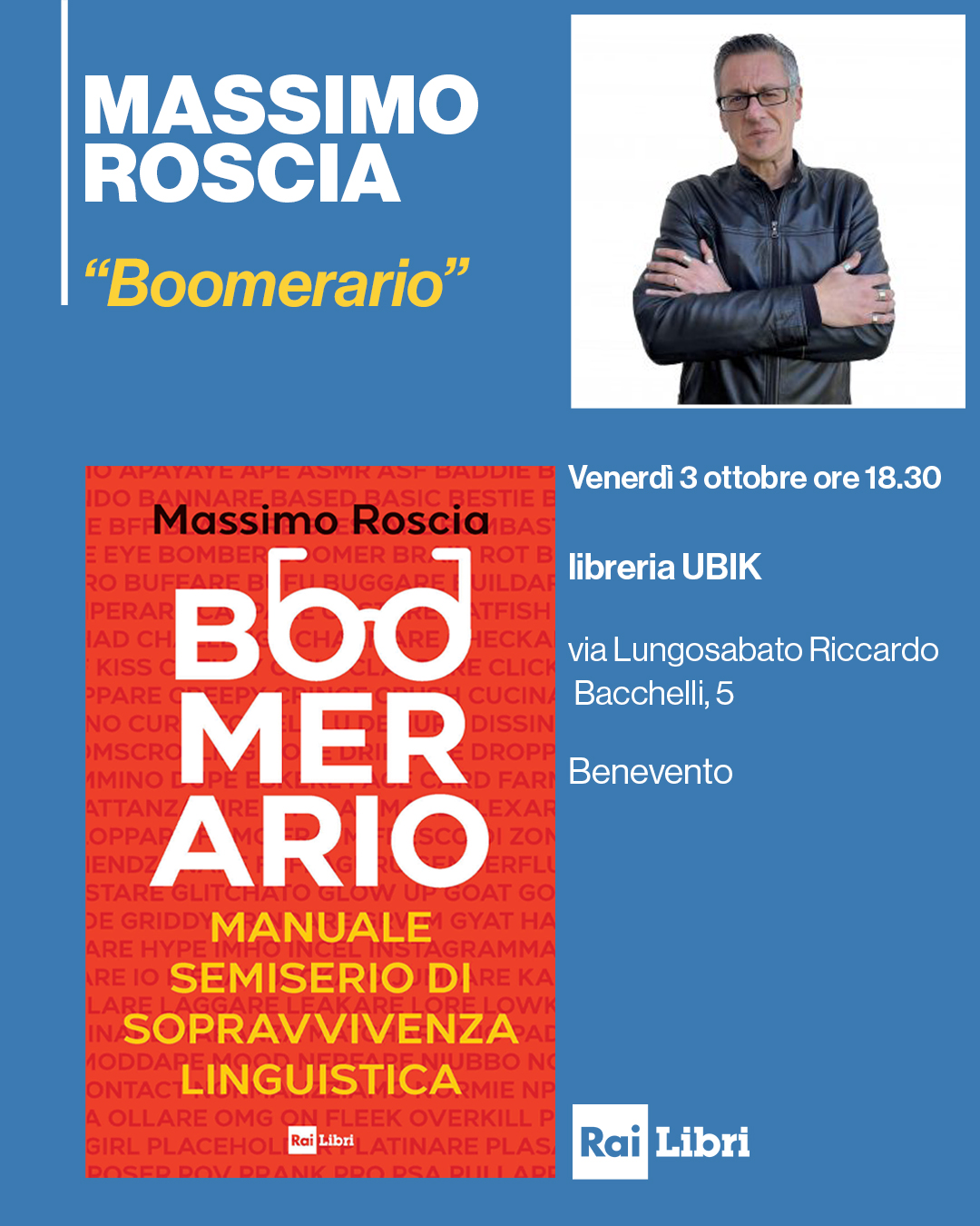 Massimo Roscia presenta “Boomerario” a Benevento (3-10) - Rai Com
