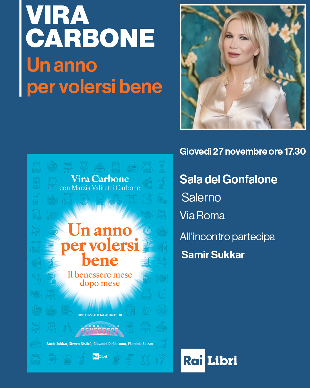 Vira Carbone presenta “Un anno per volersi bene” a Salerno (27-11 ...